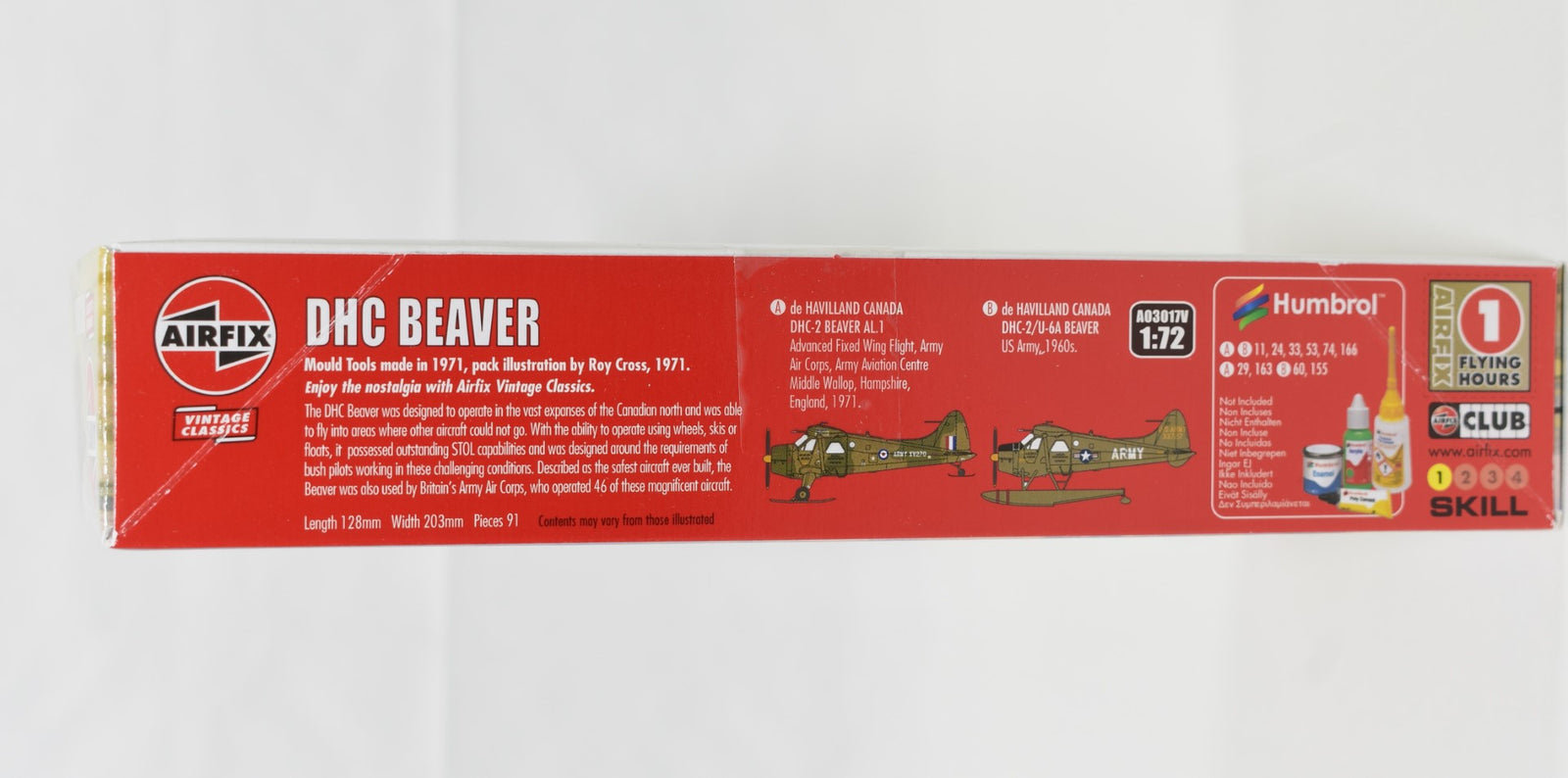 Airfix de Havilland DHC Beaver Vintage Classics 1/72 Model Kit A03017V