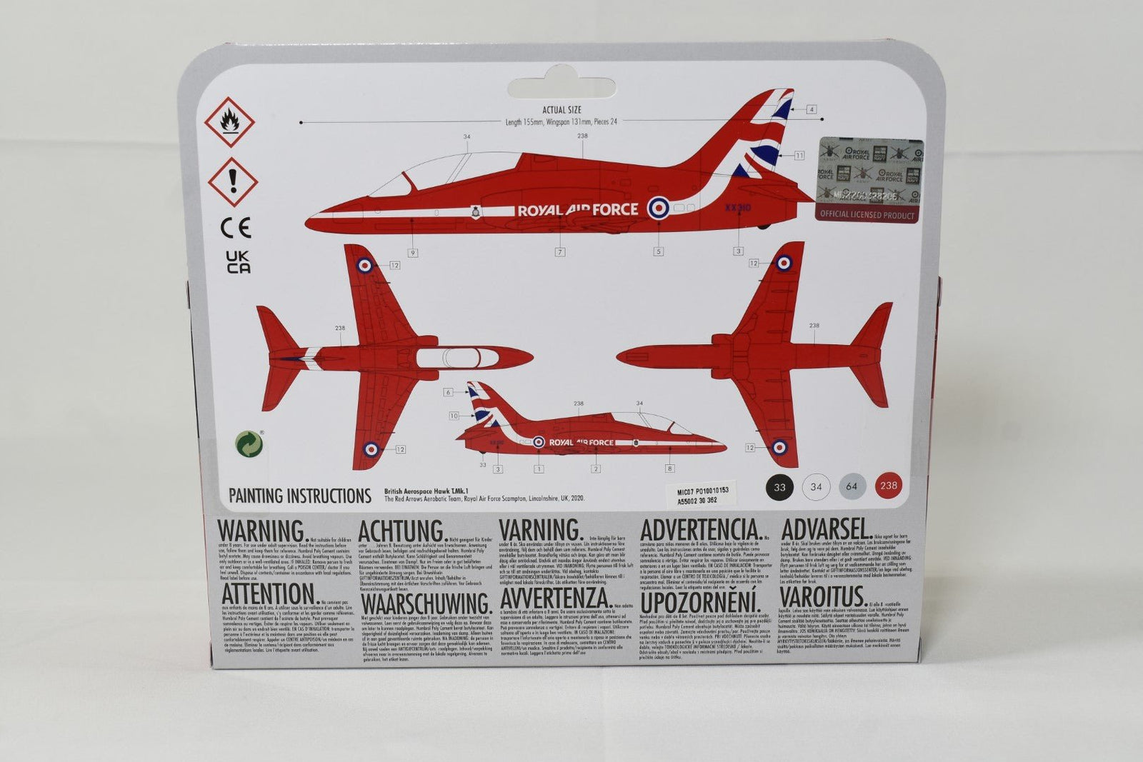 Airfix RAF Red Arrows Hawk 1:72 Starter Set Model A55002