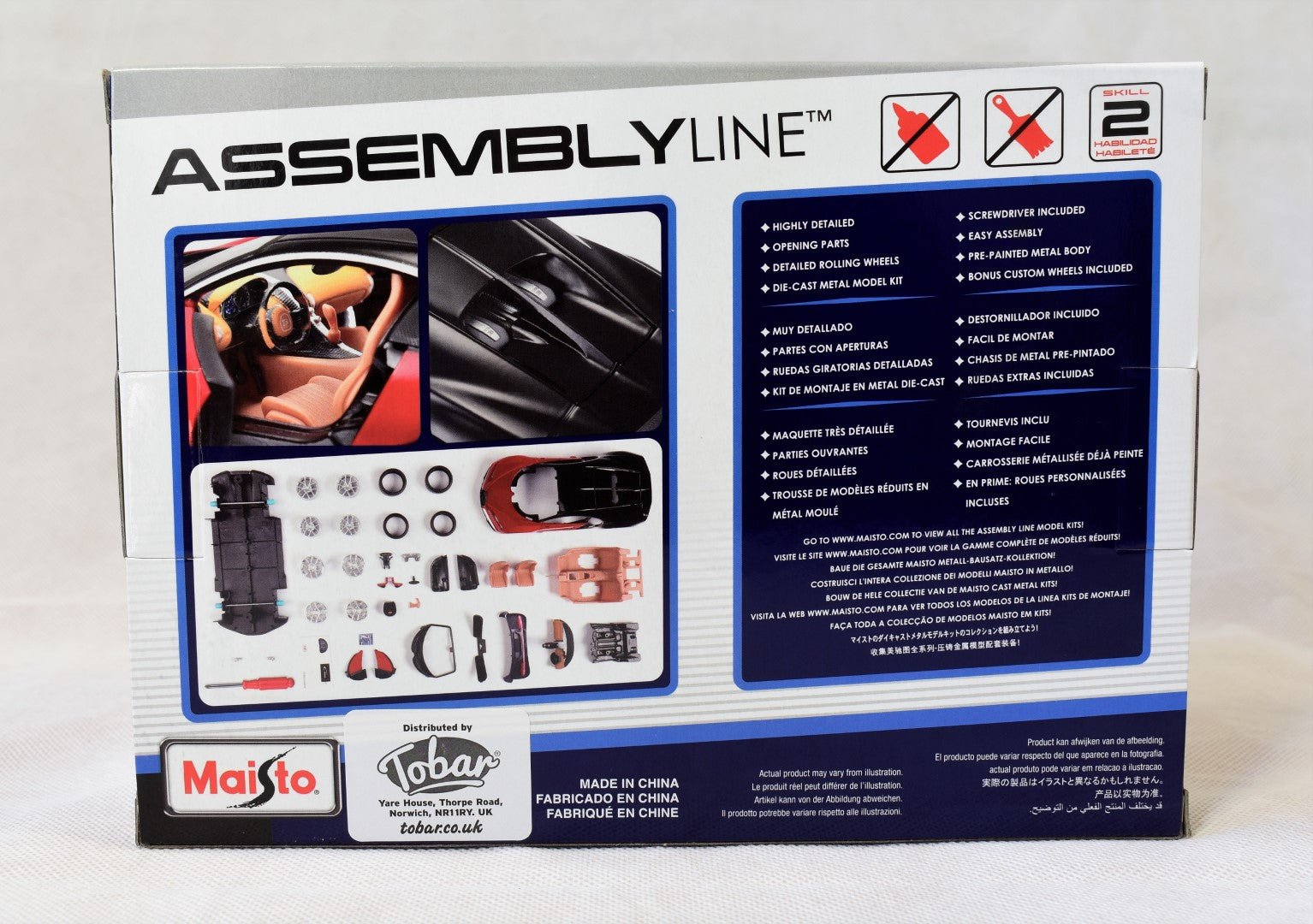 Maisto Assembly Line Bugatti Chiron 1/24 diecast model Kit